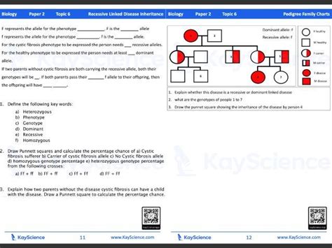 B6 Inheritance Variation And Evolution Gcse Biology Kayscience Booklet Aqa Combined