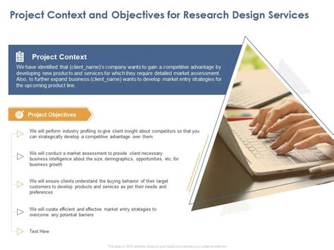 Project Context And Objectives For Research Design Services Ppt