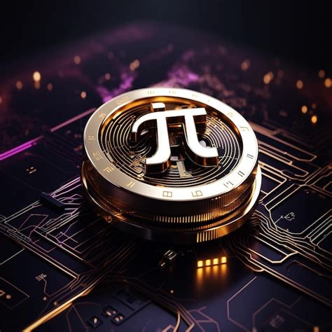 premium photo pi network coin 3d golden render crypto currency and bitcoin concept business