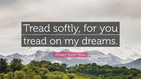 William Butler Yeats Quote Tread Softly For You Tread On My Dreams