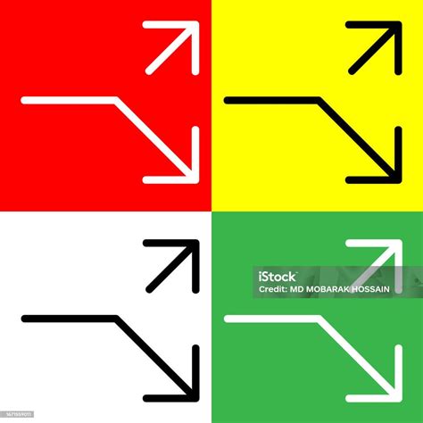 Split Road Arrow Vector Icon Lineal Style Icon From Arrows Chevrons And Directions Icons