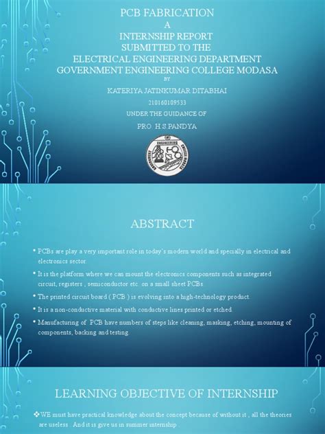 internship ppt 7th sem pdf printed circuit board soldering