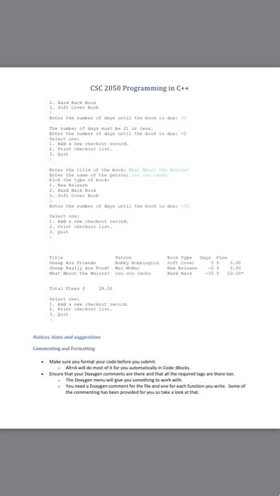 Solved CSC Programming In C Project Library Chegg