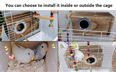 Kathson Parrots Nesting Box Parakeet Nest House For Cage