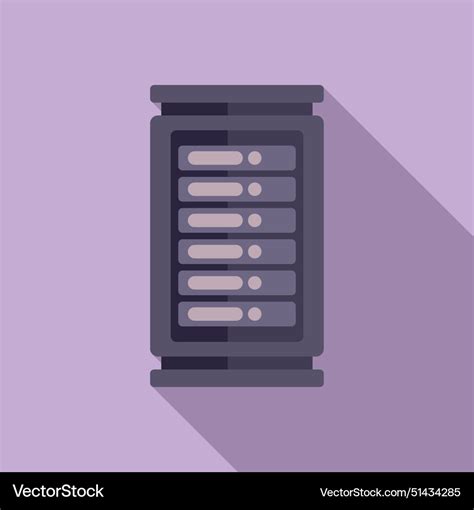 Flat Design Icon Of A Database Server Royalty Free Vector