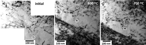 Bright Field Images Taken During The In Situ Annealing Experiment Ar