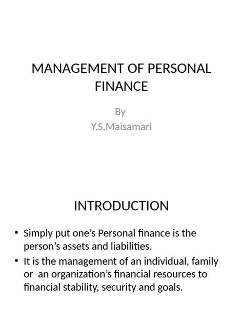 Personal Finance Management Guide Pdf