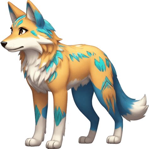 Anthro Colorful Shiny Fionbri Falvie Sparkle Wolf Sona With Tribal