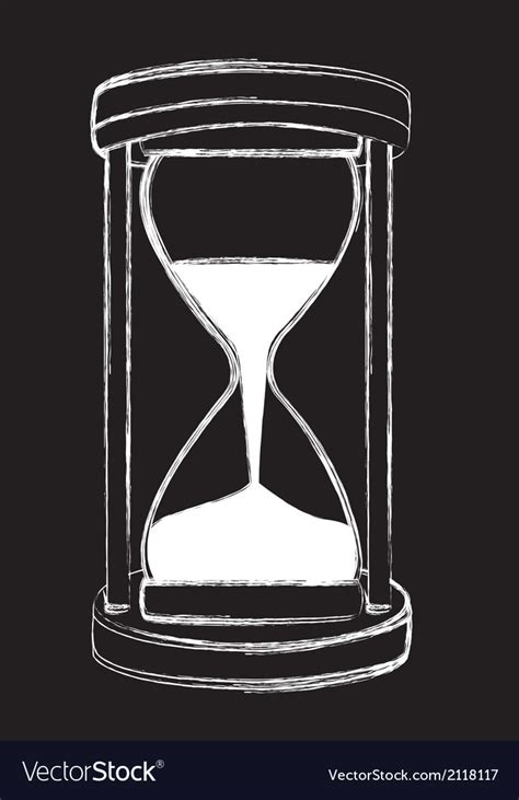 Black And White Hourglass Royalty Free Vector Image