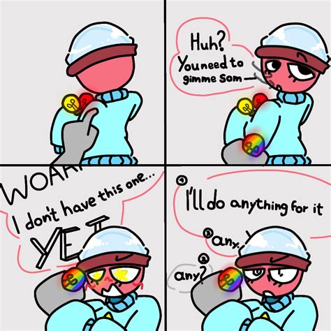 rule 34 2d 2d artwork anon begging blue sweater blush blushing