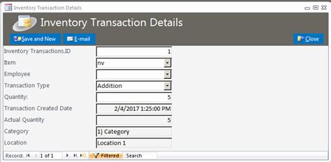Ms Access Inventory Template