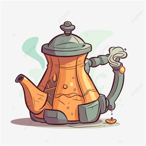 커피 포트 벡터 쇠 손잡이가 달린 만화 찻주전자 상표 클립 아트 Png 일러스트 및 벡터 에 대한 무료 다운로드 Pngtree
