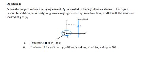Solved Question A Circular Loop Of Radius A Carrying Chegg Com