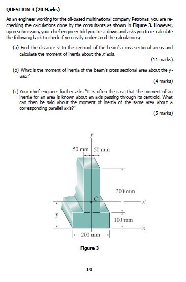 Solved Question 3 20 Marks As An Engineer Working For The