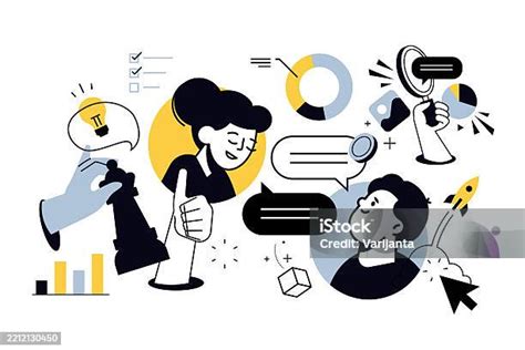 스타트업 프로젝트 개발 전략 계획 워크플로우에 대한 창의적인 일러스트레이션 개발에 대한 스톡 벡터 아트 및 기타 이미지 개발 검색 엔진 계획 Istock
