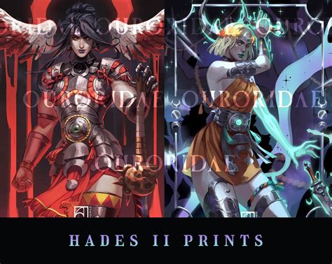 Hades 2 A4 Poster Prints Nemesis Melinoe Etsy