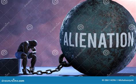 Alienation And Life Pictured As A Word Alienation And A Wreck Ball To