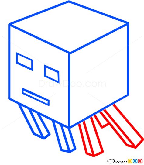 How To Draw Ghast Minecraft