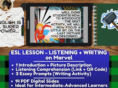 Esl Lesson On Marvel And Superheroes Picture Description Listening