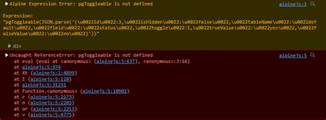 Bug Alpine Expression Error Pgtoggleable Is Not Defined · Issue 959 · Power Components