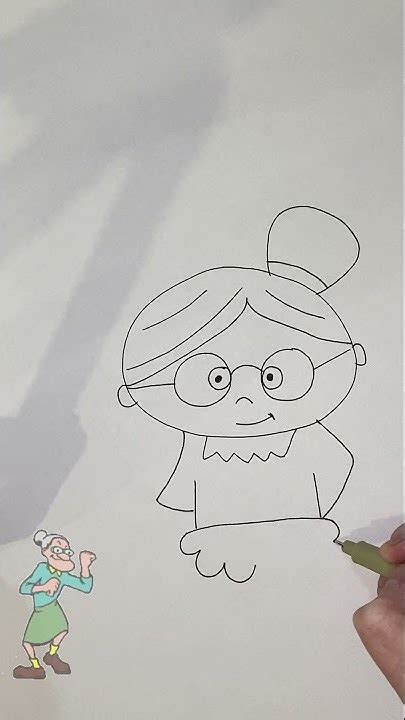 КАК НАРИСОВАТЬ БАБУШКУ РИСУЕМ ЛЕГКО И ПРОСТО Shorts Youtube