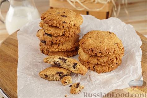 Рецепт Овсяное печенье с шоколадом на