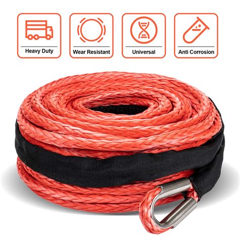 Openroad Synthetic Winch Rope 3 8 X 85 18000 Lbs Winch Line Rope Re