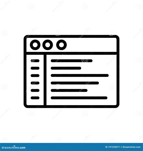 browser web site text icon simple line outline vector elements of internet explorer icons