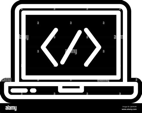 Web Coding Icon Black Vector Illustration Stock Vector Image And Art Alamy