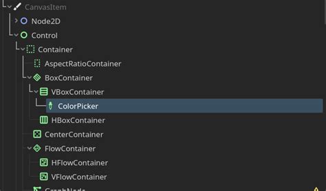 Color Picker Node Set In A Drop Down Of Vboxcontainer In Create New Node Menu · Issue 83848
