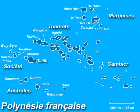 Map Of French Polynesia Tahiti Traveler Carte Des îles De La