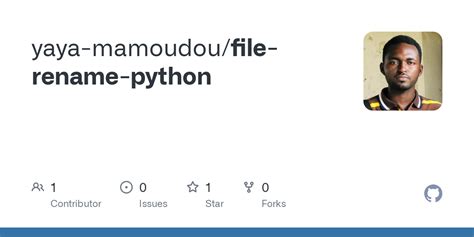 GitHub Yaya Mamoudou File Rename Python