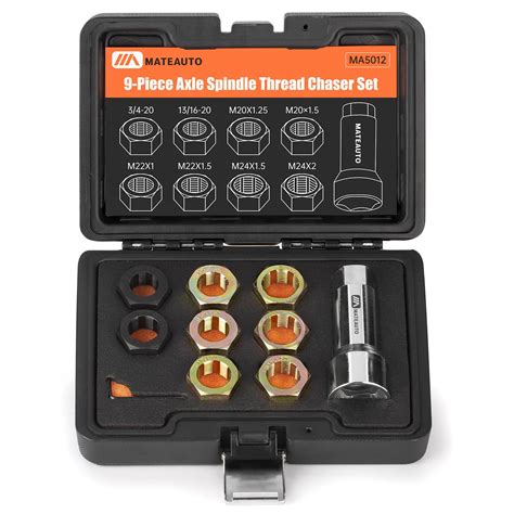 Mateauto Axle Spindle Rethreading Kit10 Piece Precision Restorer Master Repair Kit