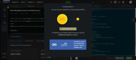 Gfg160 Geekstreak2024 Problemsolving Pairsum Algorithmdesign Abhishek Kushwaha