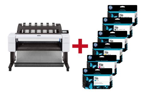 Hp Designjet T1600 Großformatdrucker Plotter Inkusive Zusätzlichem Hp Tintenset 730