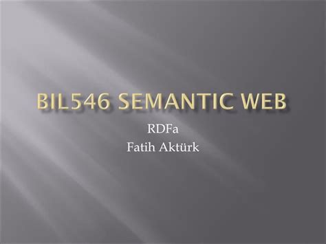 Semantic Web Rdfa Ppt