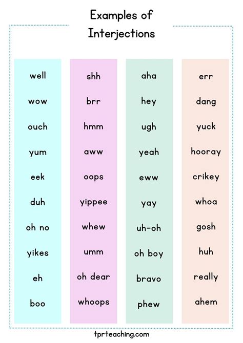 30 Excellent Examples Of Interjections In Sentences TPR Teaching