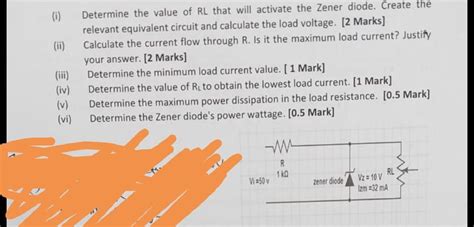 Solved I Determine The Value Of RL That Will Activate The Chegg Com