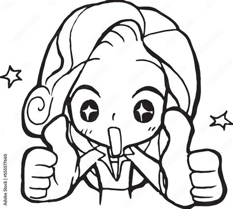 Office Girl Cartoon Doodle Kawaii Anime Coloring Page Cute Illustration