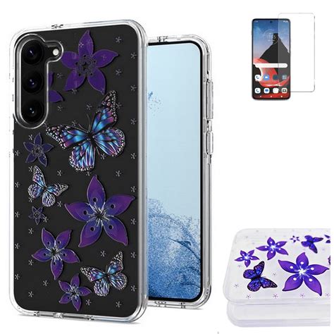 For Samsung Galaxy S FE Clear Dual Layer Shockproof Case With Screen Protector Multi