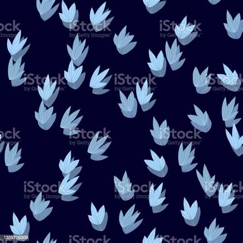 손으로 그린 컬러 이국적인 잎과 꽃 원활 귀여운 가을 배경 열대 파란색 가지 현대 꽃 구성 벽지 직물 직물패션 패션 벡터 일러스트레이션 0명에 대한 스톡 벡터 아트 및 기타