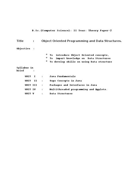 Bcom Pdf Java Programming Language Class Computer Programming