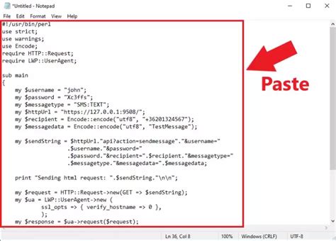 how to send sms from perl