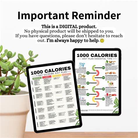 1000 Calories Extreme Diet Plan Dietitian Low Calorie Diet Planner For