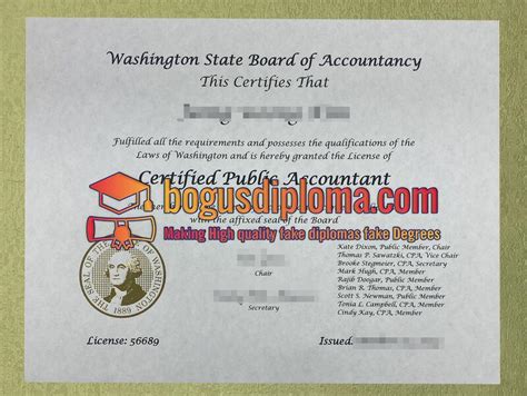Where Can I Buy A Valid Washington State Cpa Certificate License