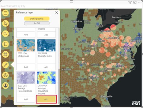 Create An Arcgis Map In Power Bi Power Bi Microsoft Learn