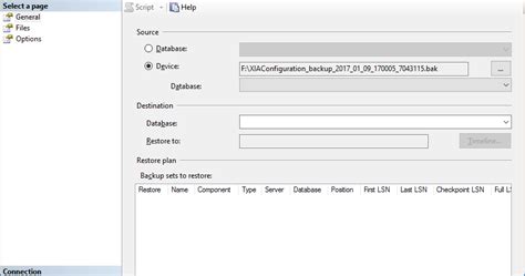 Restore Backup SQL Server Shows No Backups And Displays No Backupset