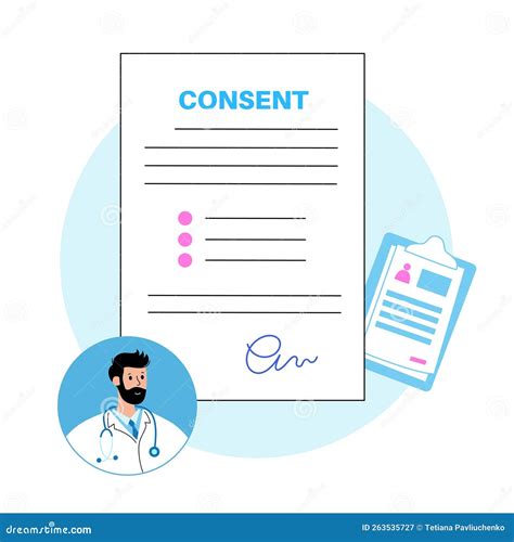 Consent Form Document Stock Vector Illustration Of Agreement 263535727