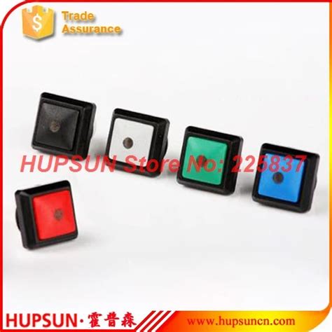 10pc Waterproof Square Black Button Red LED 12mm Momentary 10pc Waterproof Starter Non Locking