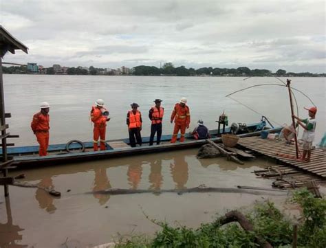ဟုမ္မလင်းမြို့၏ ချင်းတွင်းမြစ်ရေသည် စိုးရိမ်ရေအမှတ်ထက် ပေဝက်ခန့် ကျော်လွန်ရောက်ရှိနေ